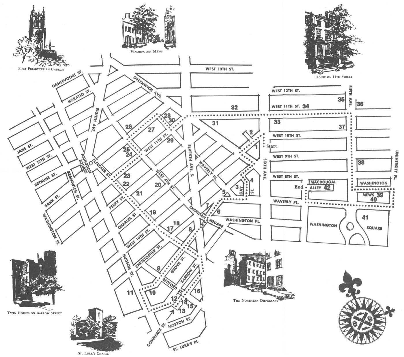 GVSHP Library Spotlight: Historic Walking Tour Map of Greenwich Village ...