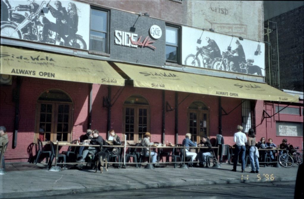 Sidewalk Cafe, Avenue A and 6th Street northeast corner (looking east ...
