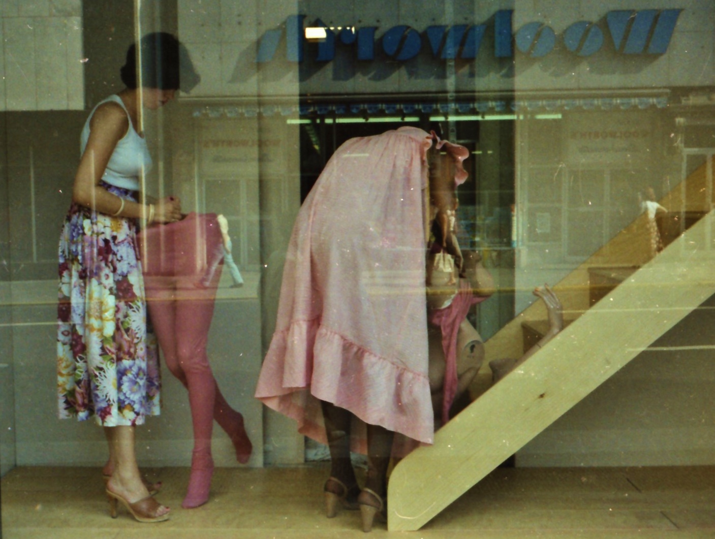 Window dressing across from Woolworths - Village Preservation