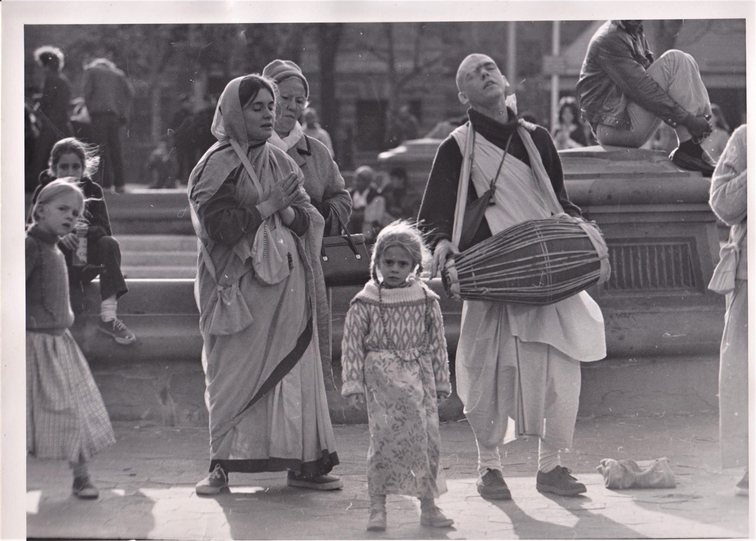 Hare Krishnas at the Washington Square Park fountain - Village Preservation