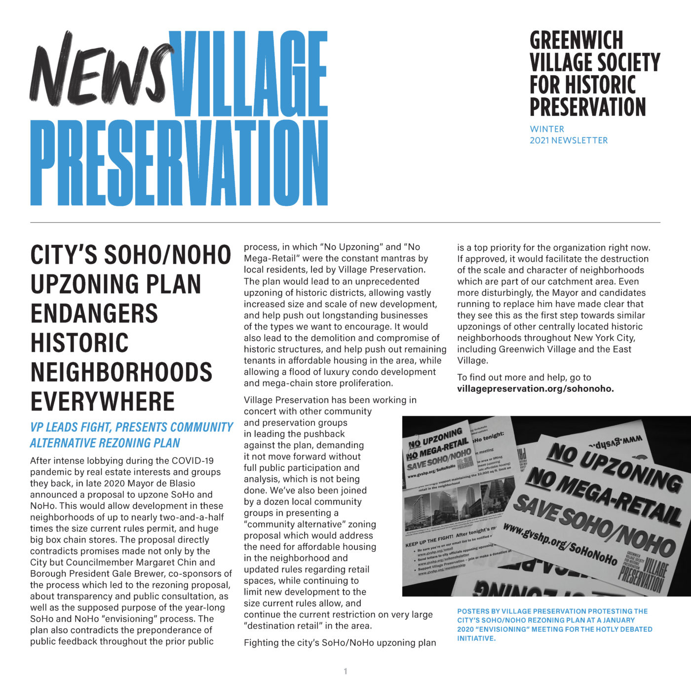 Newsletters - Village Preservation