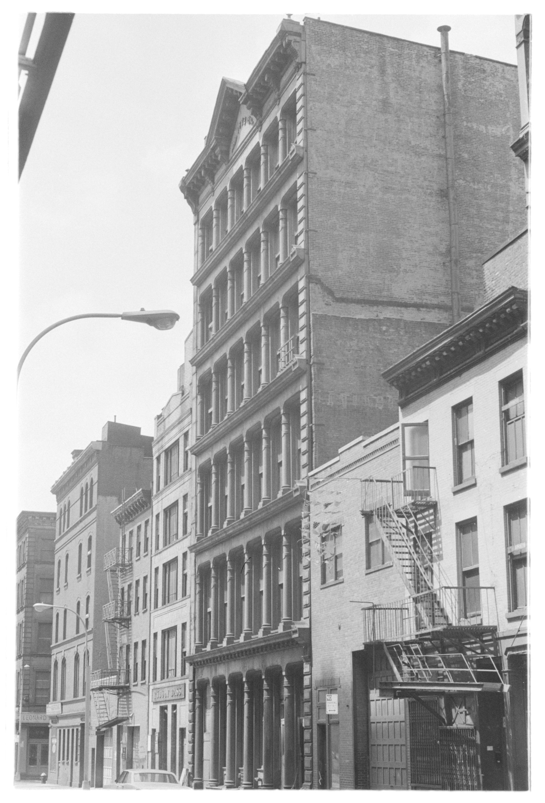 West side of Mercer Street looking south/southwest from south of Broome ...