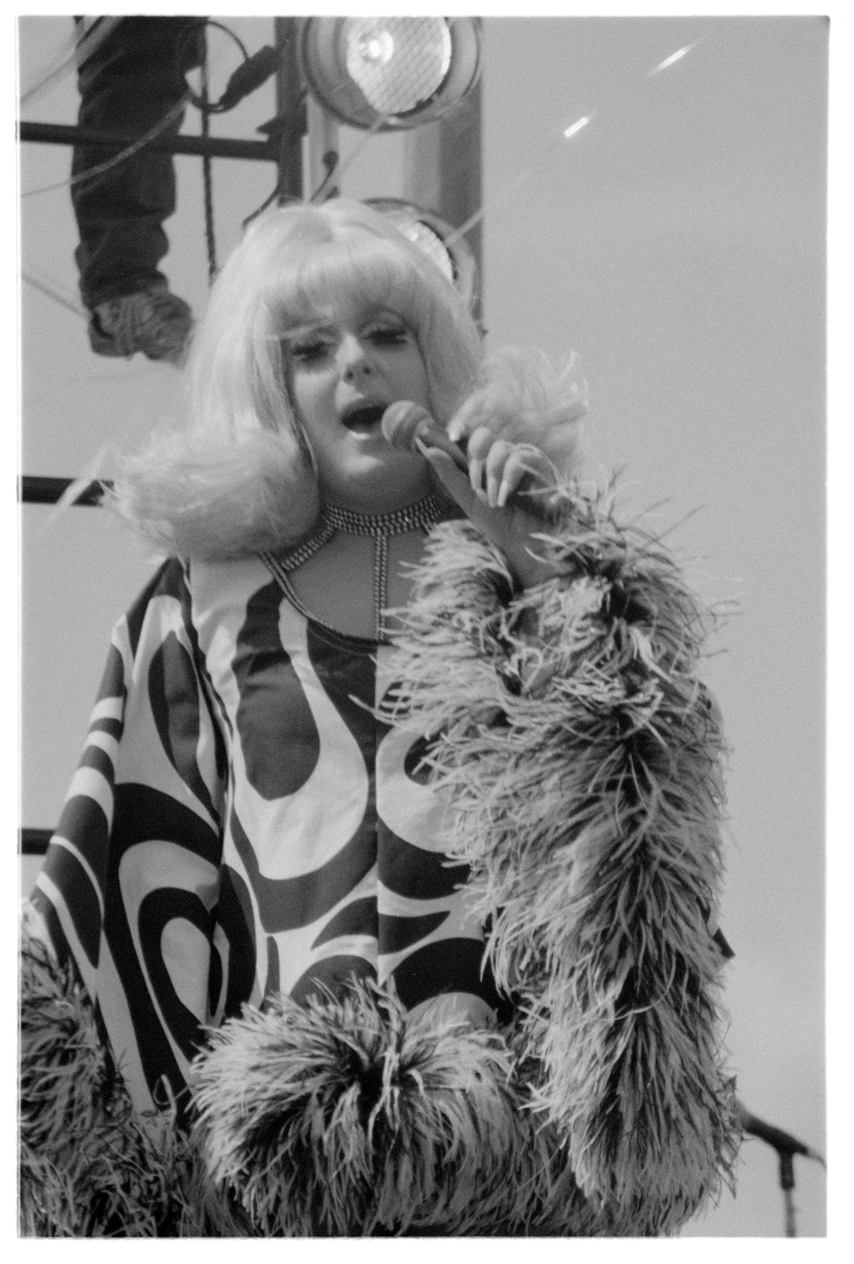 Lady Bunny performing at Wigstock, Greenwich Village waterfront (near ...