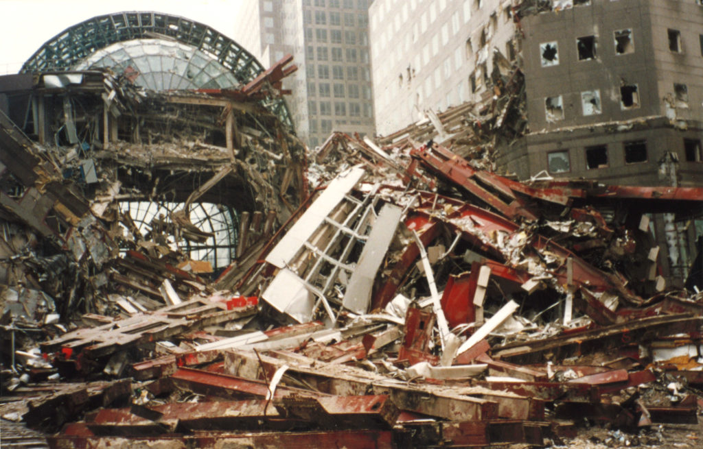 Damaged Brookfield Place aka 3 World Financial Center at 200 Vesey ...