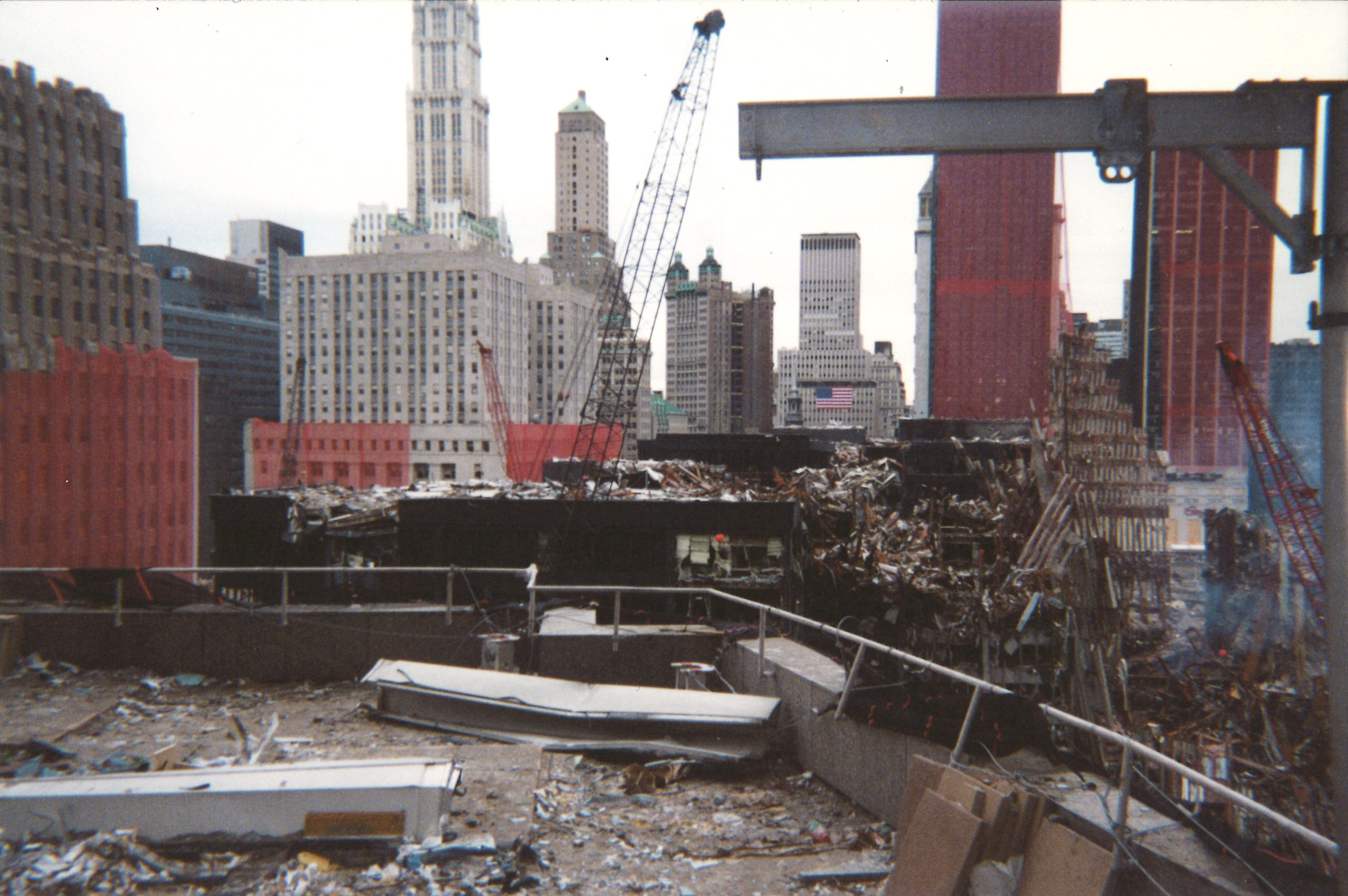 Ground Zero cleared, with the Woolworth Building, the Transportation ...