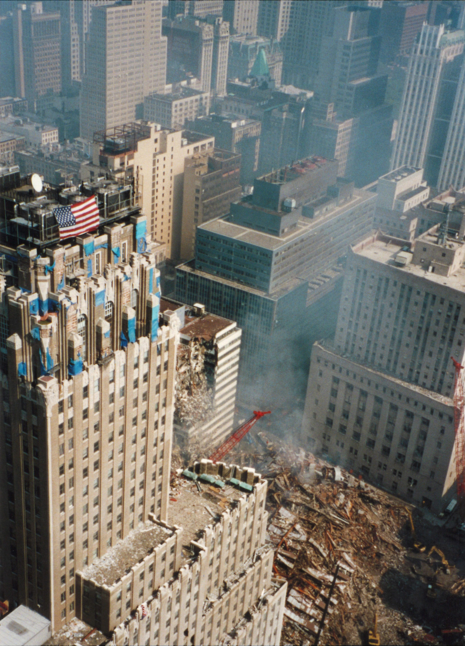 Overlooking Ground Zero from 200 Vesey Street with 140 West Street in ...