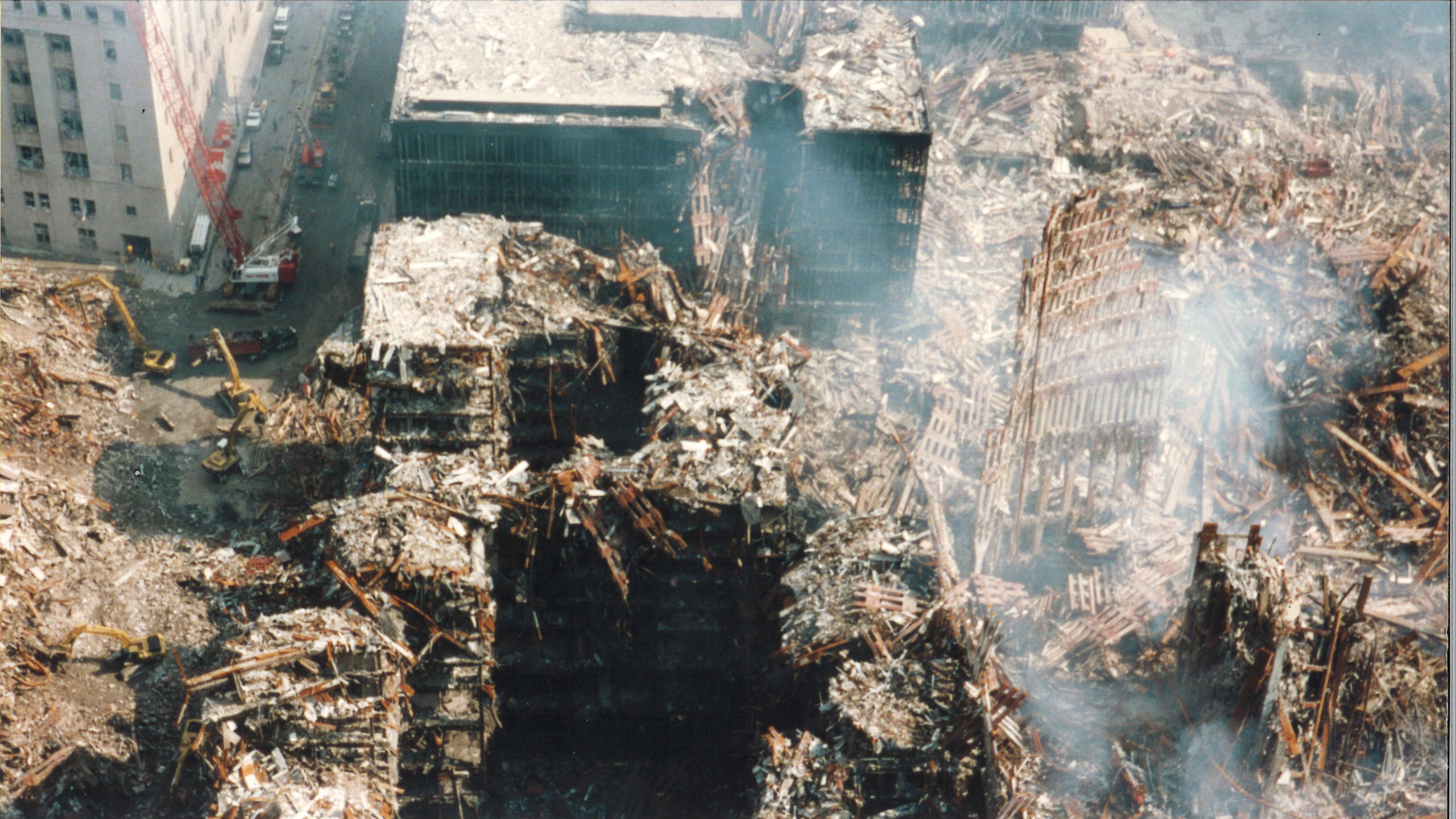 Ariel View of Destruction of WTC 5, 6, and 7 - Village Preservation