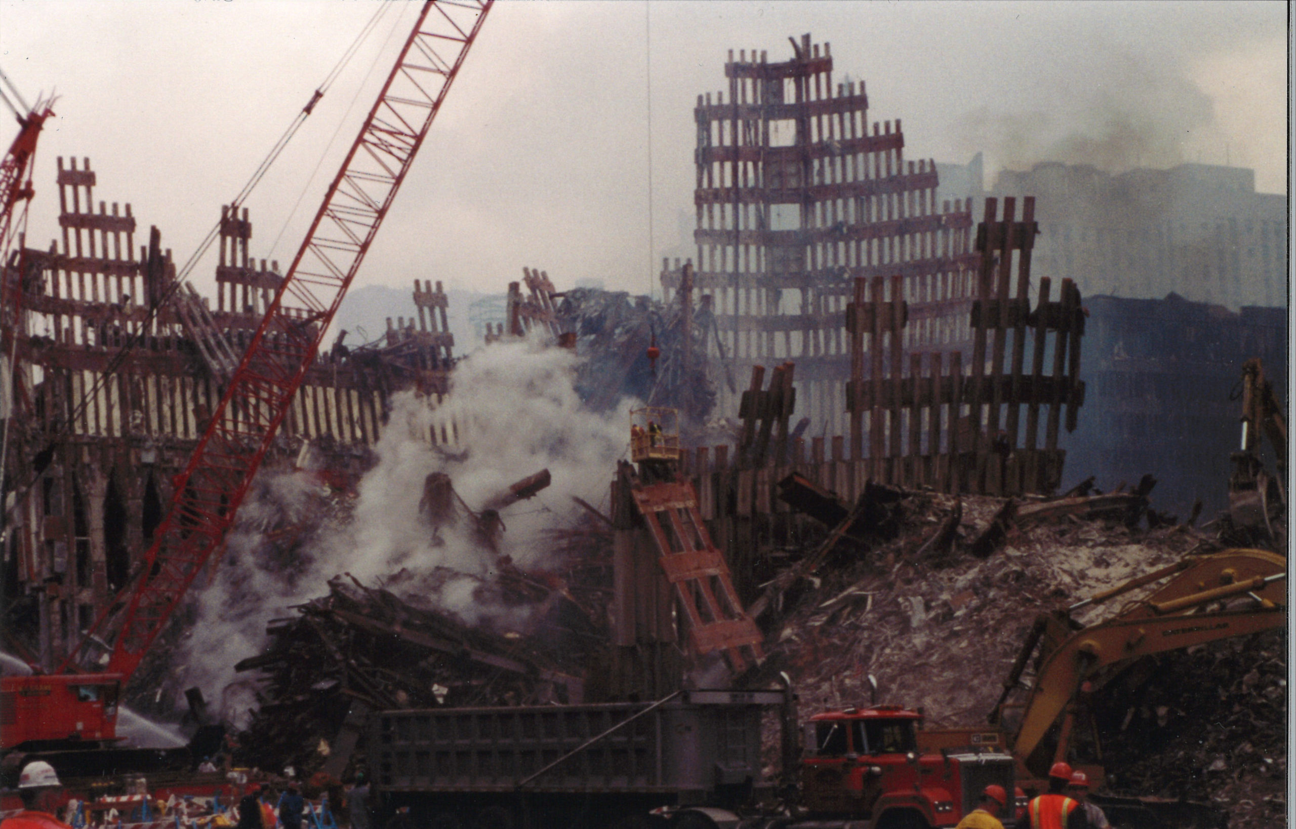 Crane and Men Working with the Falling Structure of the WTC - Village ...