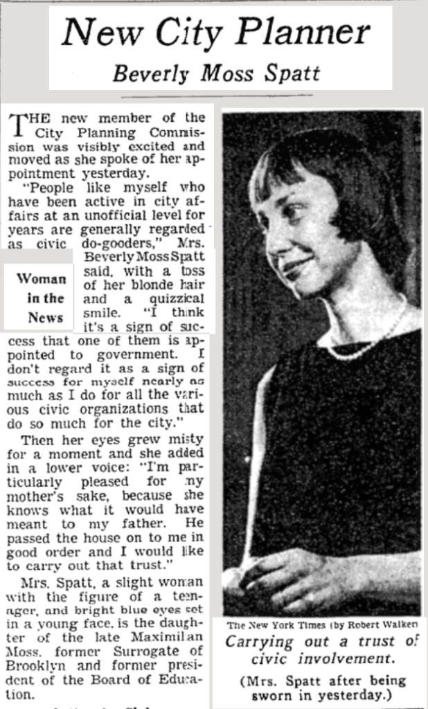 Beverly Moss Spatt Oral History: the Landmarks Preservation Commission ...