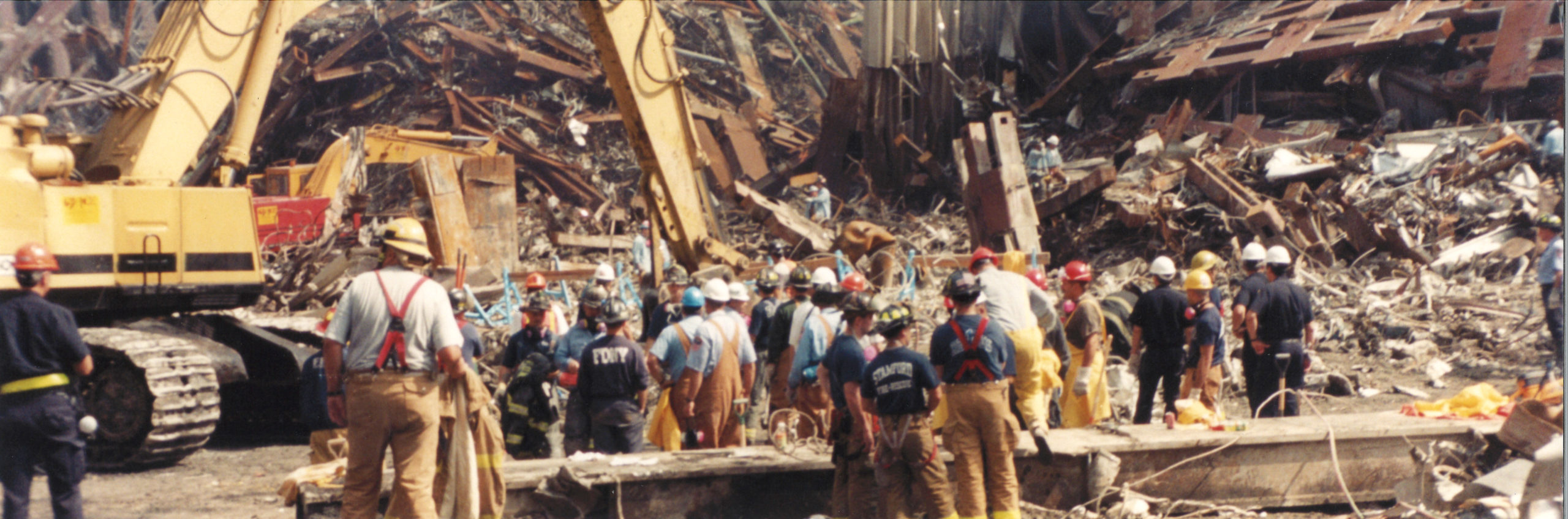 FDNY, NYPD, and Workers on Debris at Ground Zero - Village Preservation