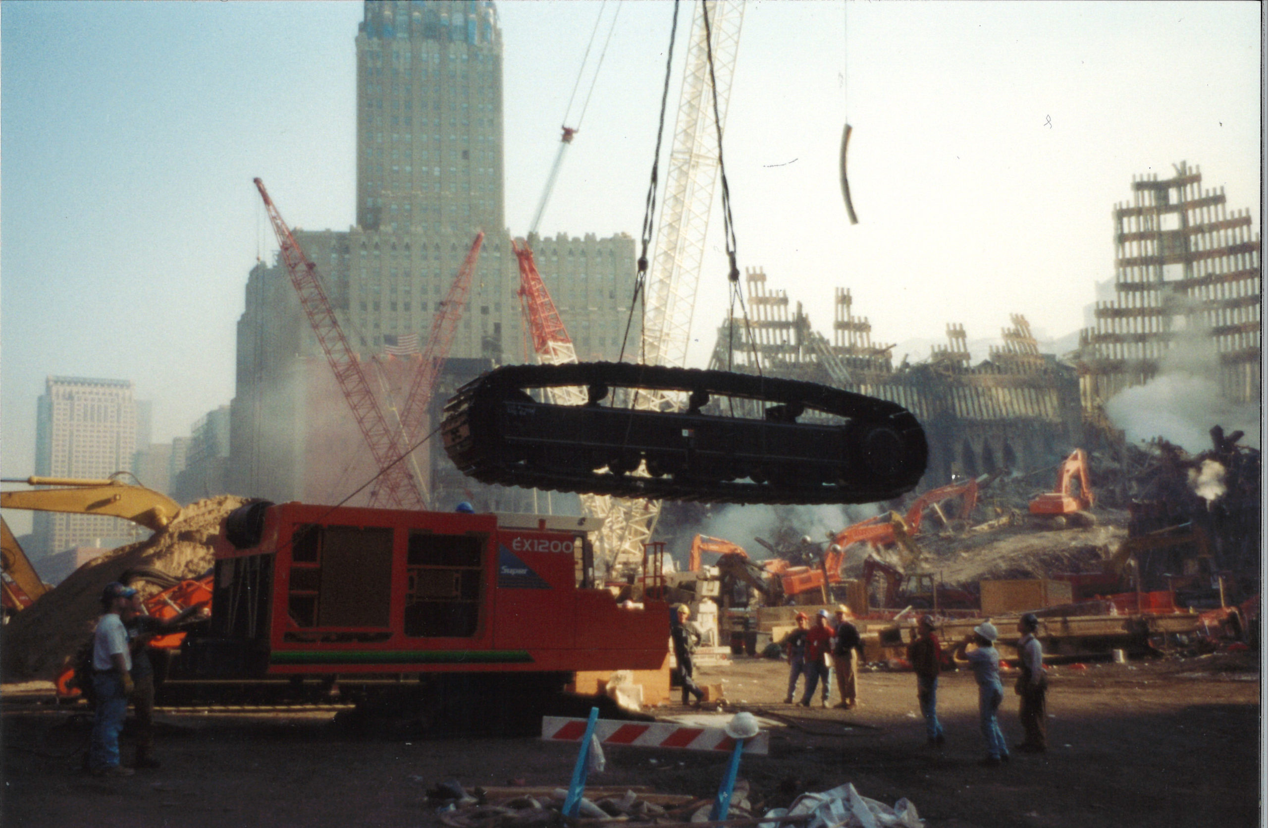 Lifting the Chain Wheels of a Digger - Village Preservation
