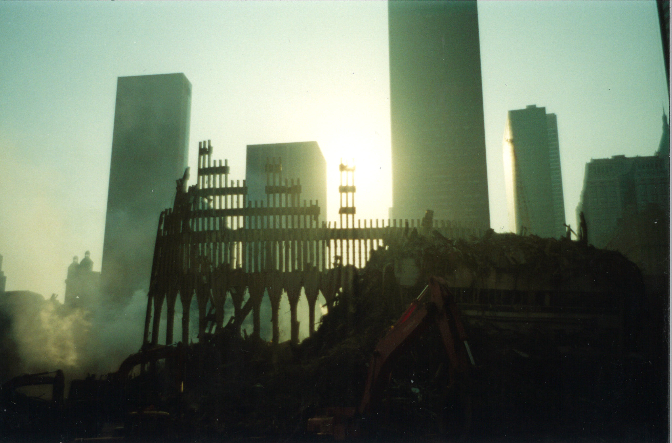 Sun Through the Destroyed Exoskeleton of the WTC - Village Preservation