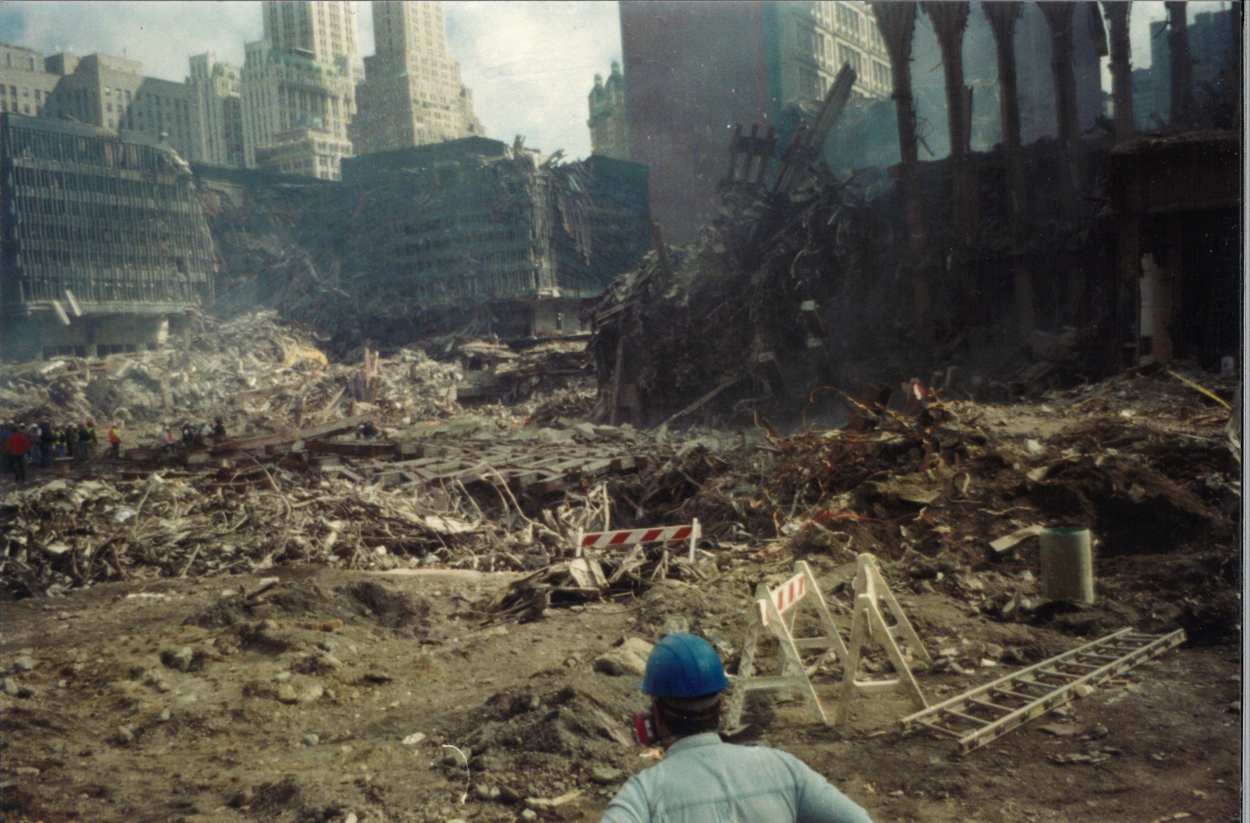 Worker Looking at the Debris on Ground Zero - Village Preservation