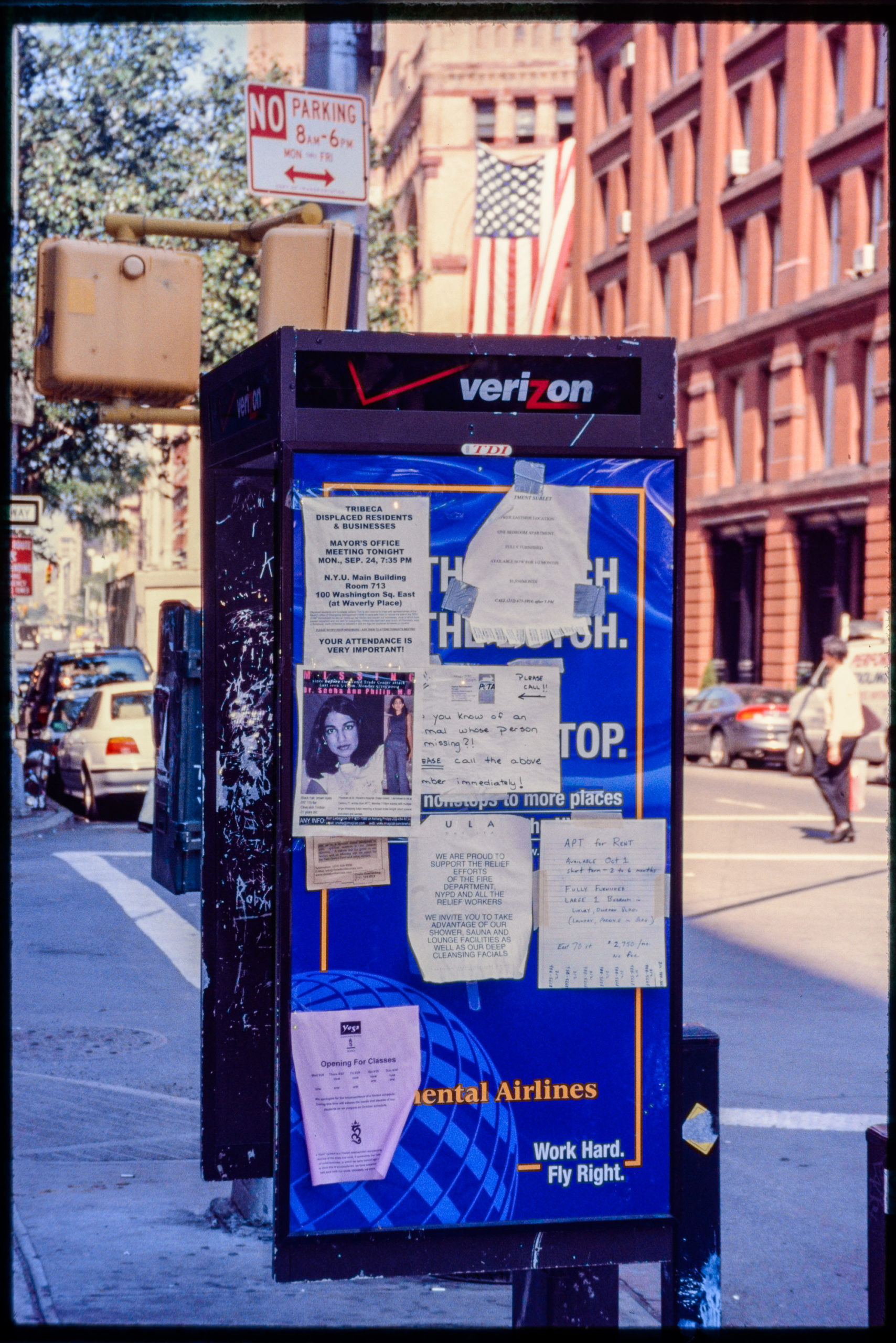 Flyer Ads for Apartments, Missing Persons, and Yoga on a Phone Booth ...