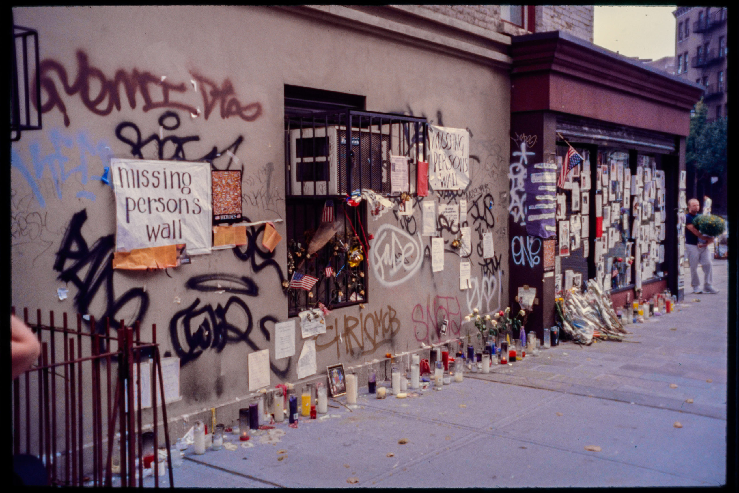 Missing Persons Wall on the Side of 160 West 11th Street, Flowers and ...