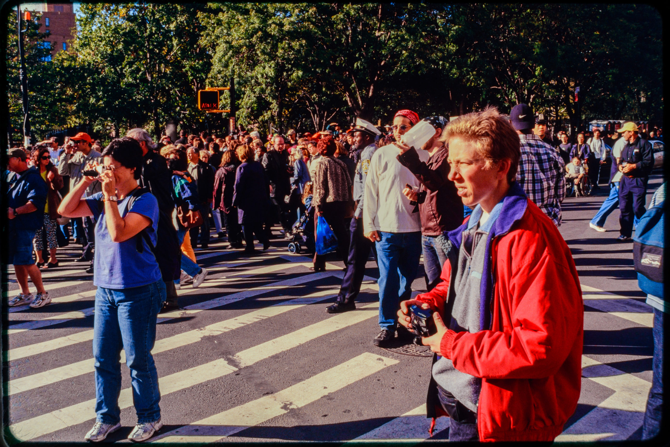 Crowds of Onlookers Standing in Street, Witnessing Destruction at ...