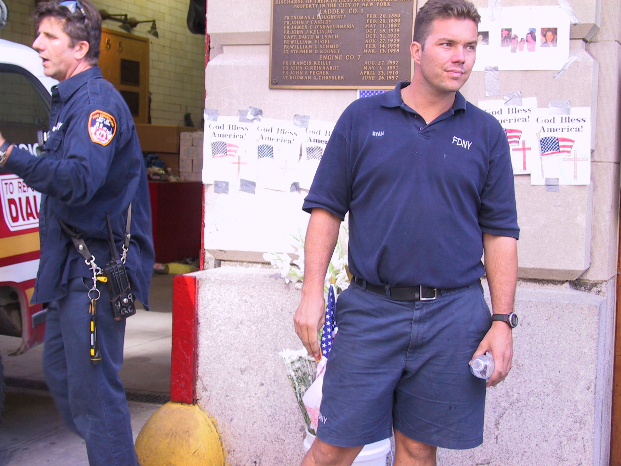 Firefighter Ryan and Unknown Firefighter Outside out of Engine 7 ...