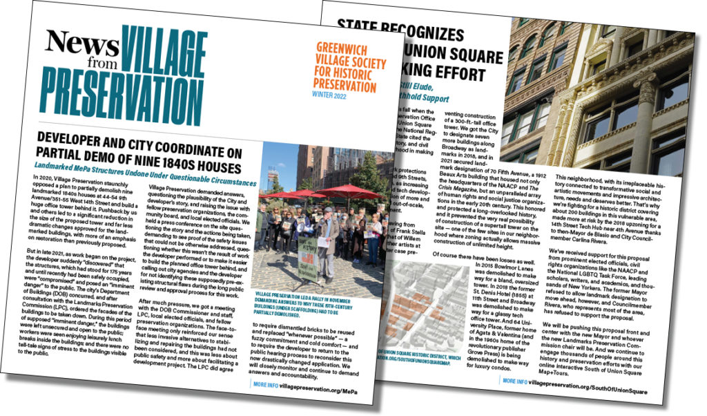 Latest Issue of Village Preservation’s Newsletter Available - Village ...