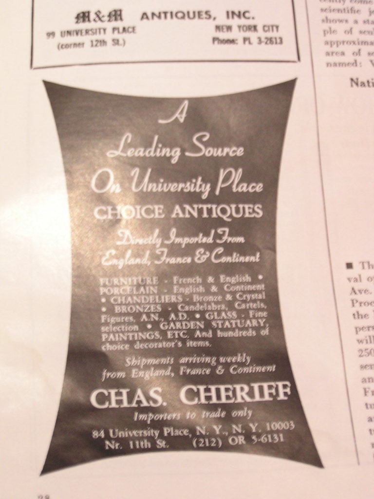 The Antique Business District South of Union Square: Charles Cheriff ...