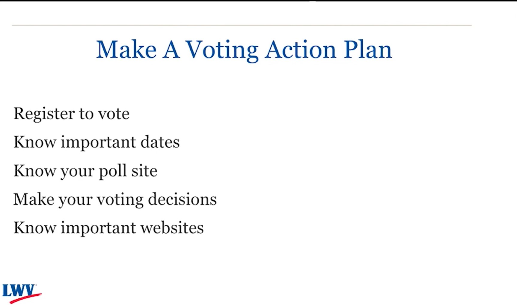 Election Day 2022: Getting Out the Vote with the League of Women Voters ...