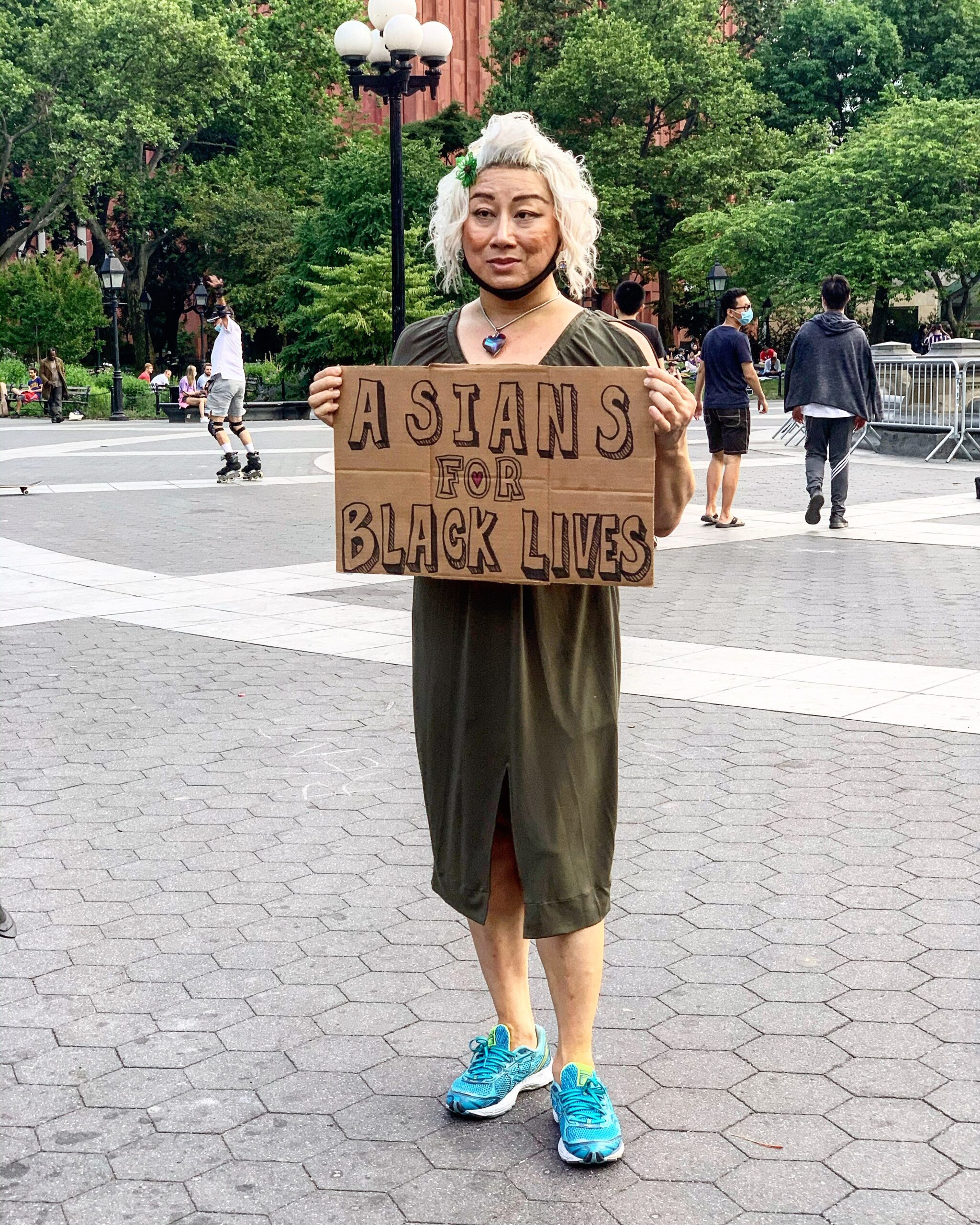 “Asians for Black Lives” Protestor in Washington Square Park - Village ...