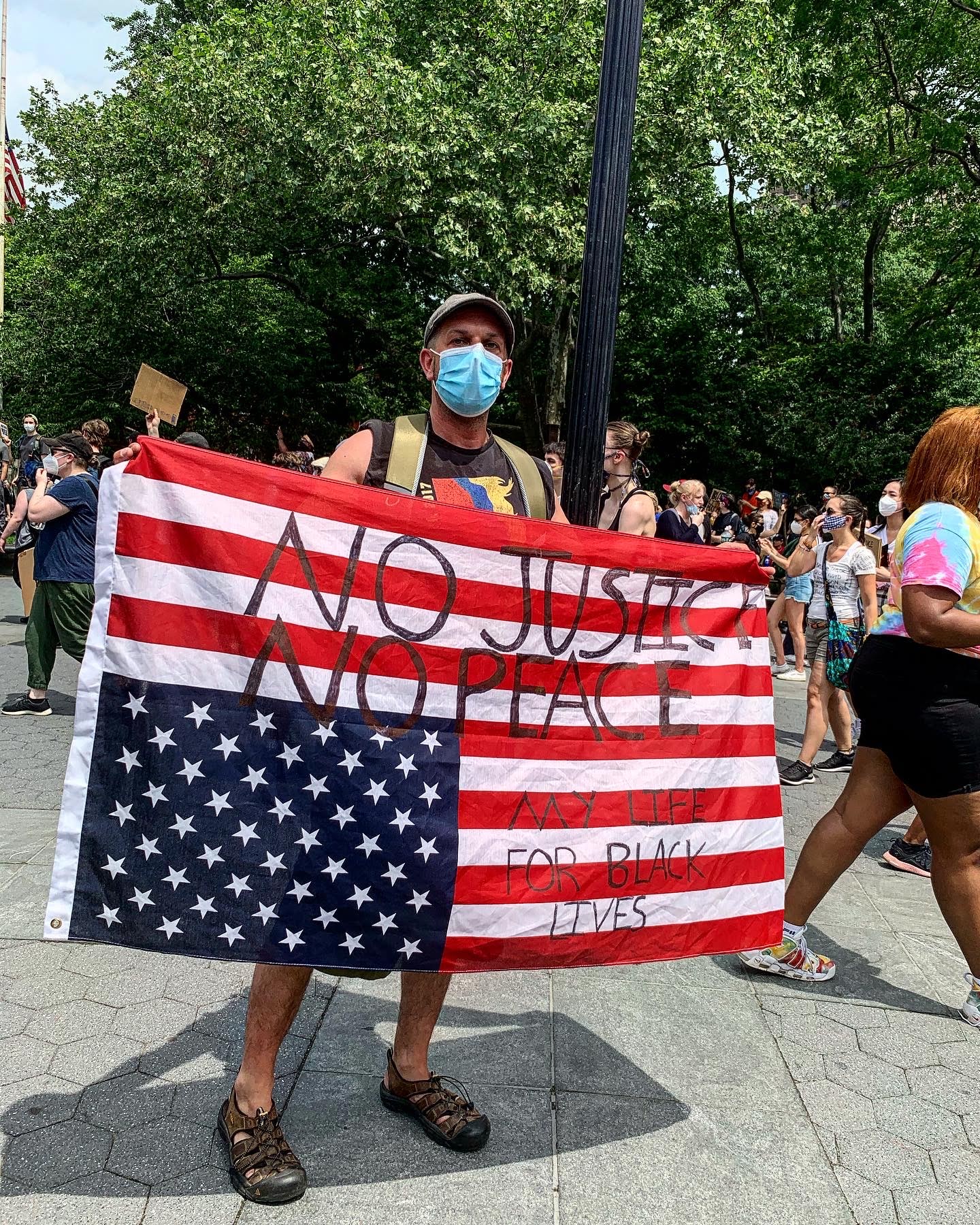 Black Lives Matter Protestor in Washington Square - Village Preservation