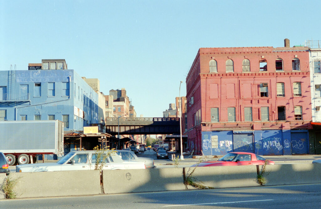 Looking east across West Street and 10th Avenue at West 13th Street ...