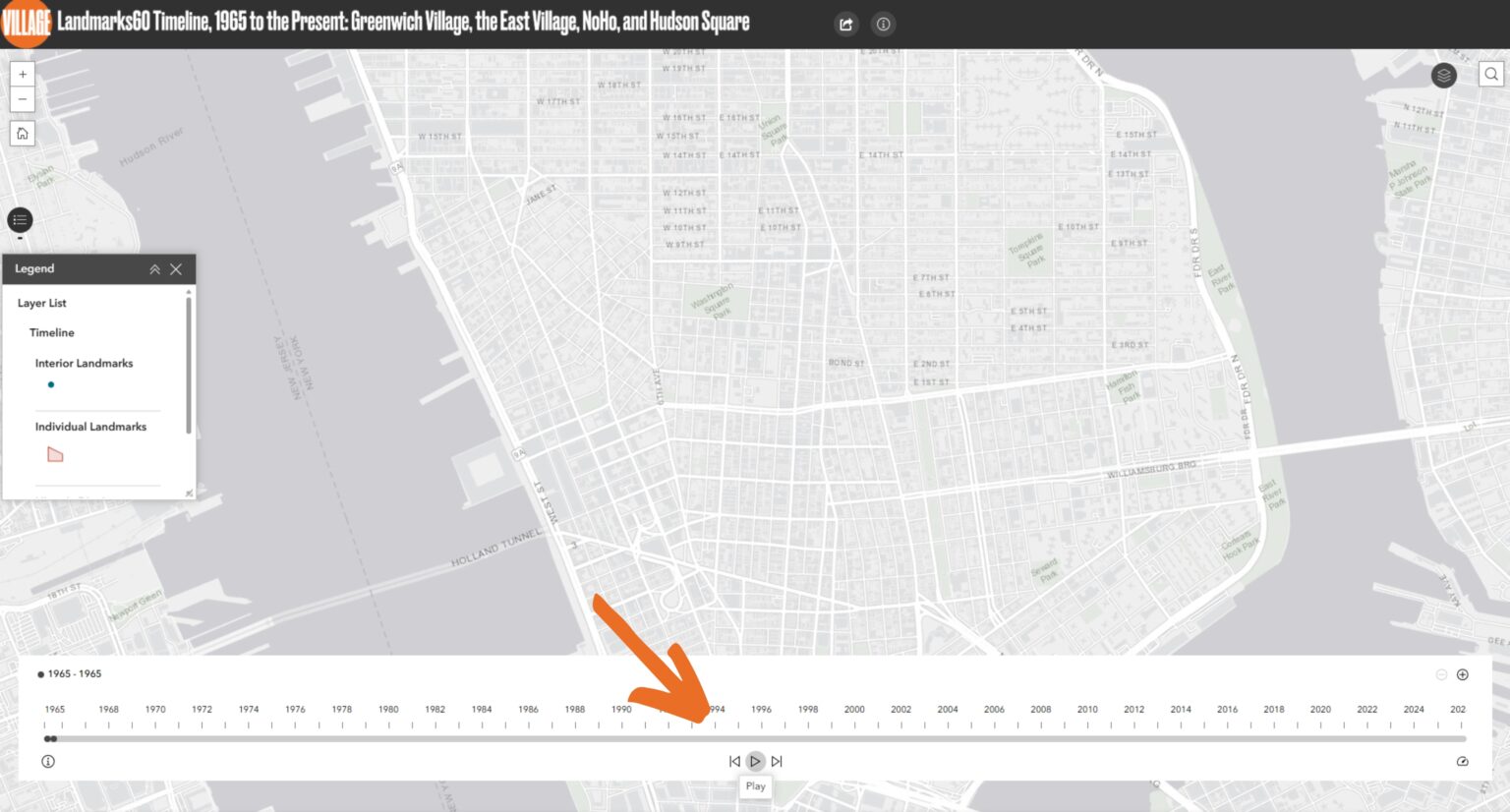 Getting to Know Our Landmarks60 Timeline Map - Village Preservation