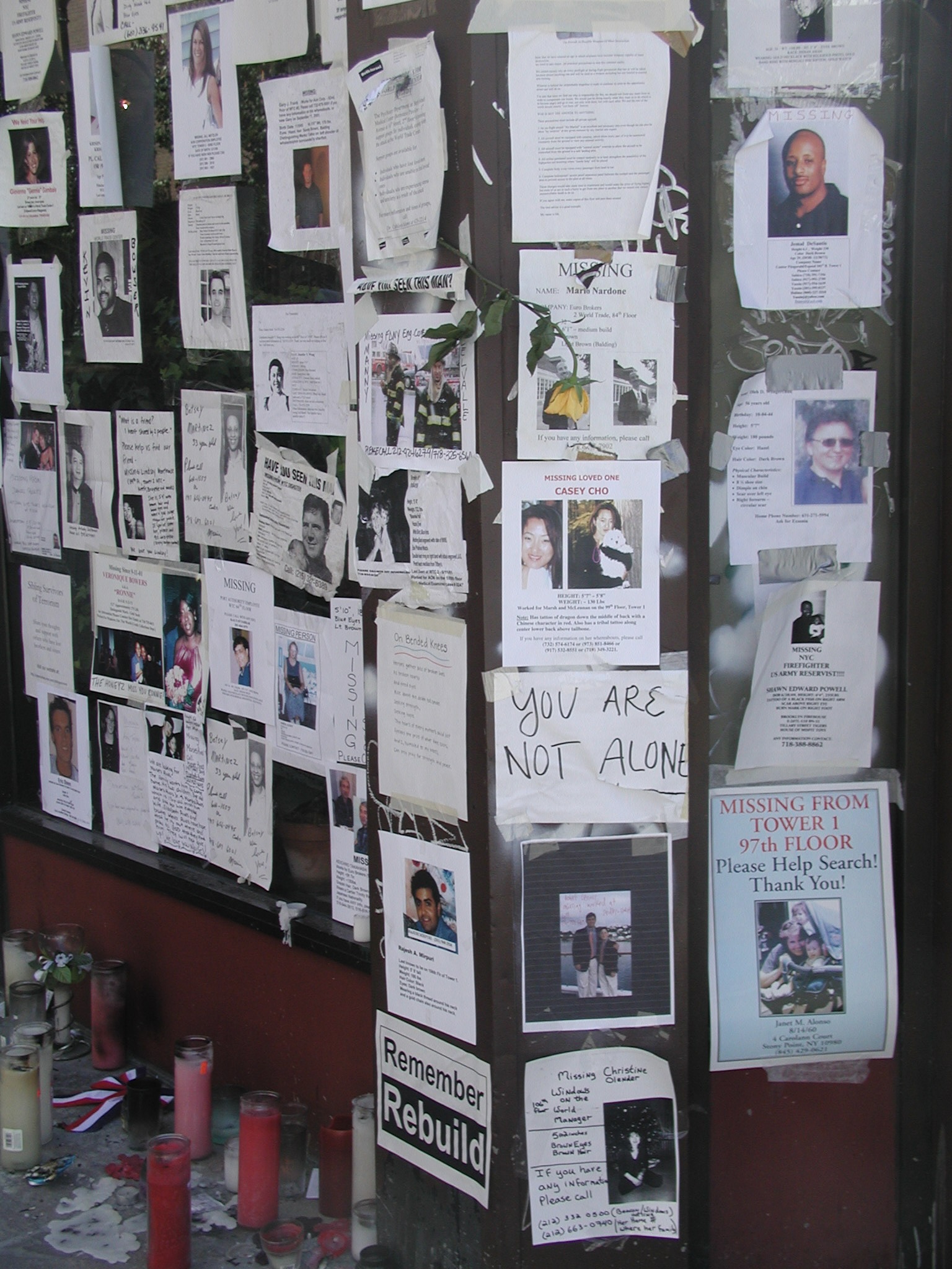 Missing persons wall - Village Preservation