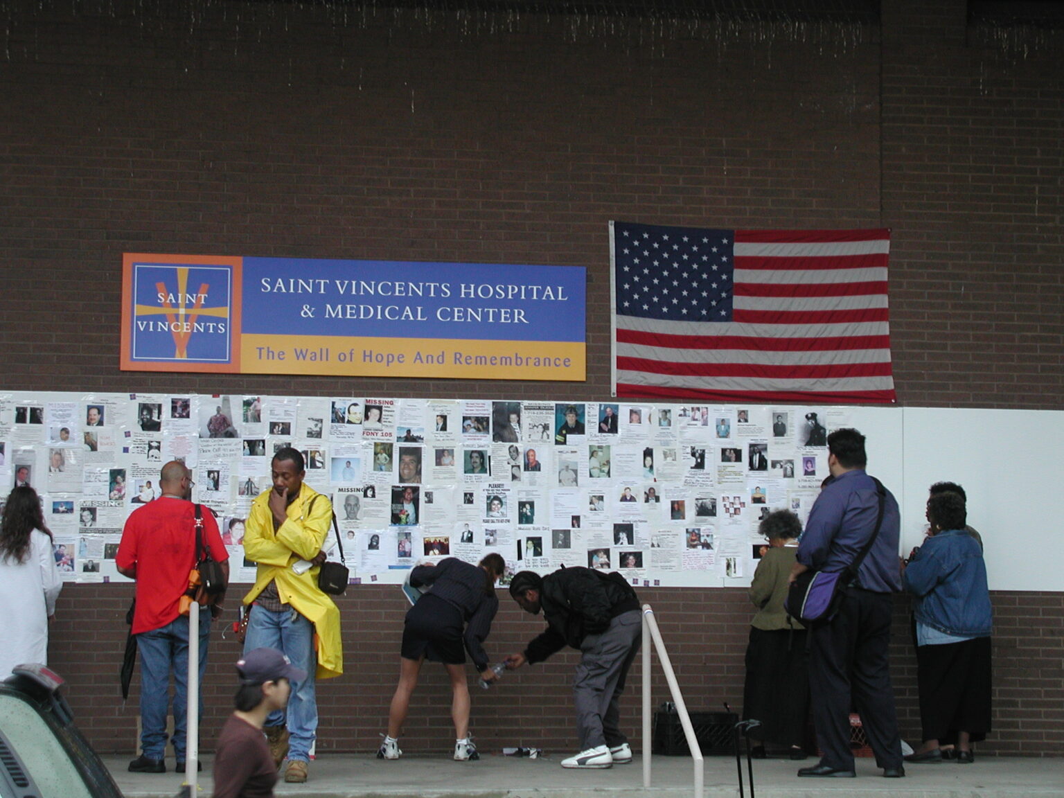 Missing persons wall at Saint Vincent’s Hospital - Village Preservation