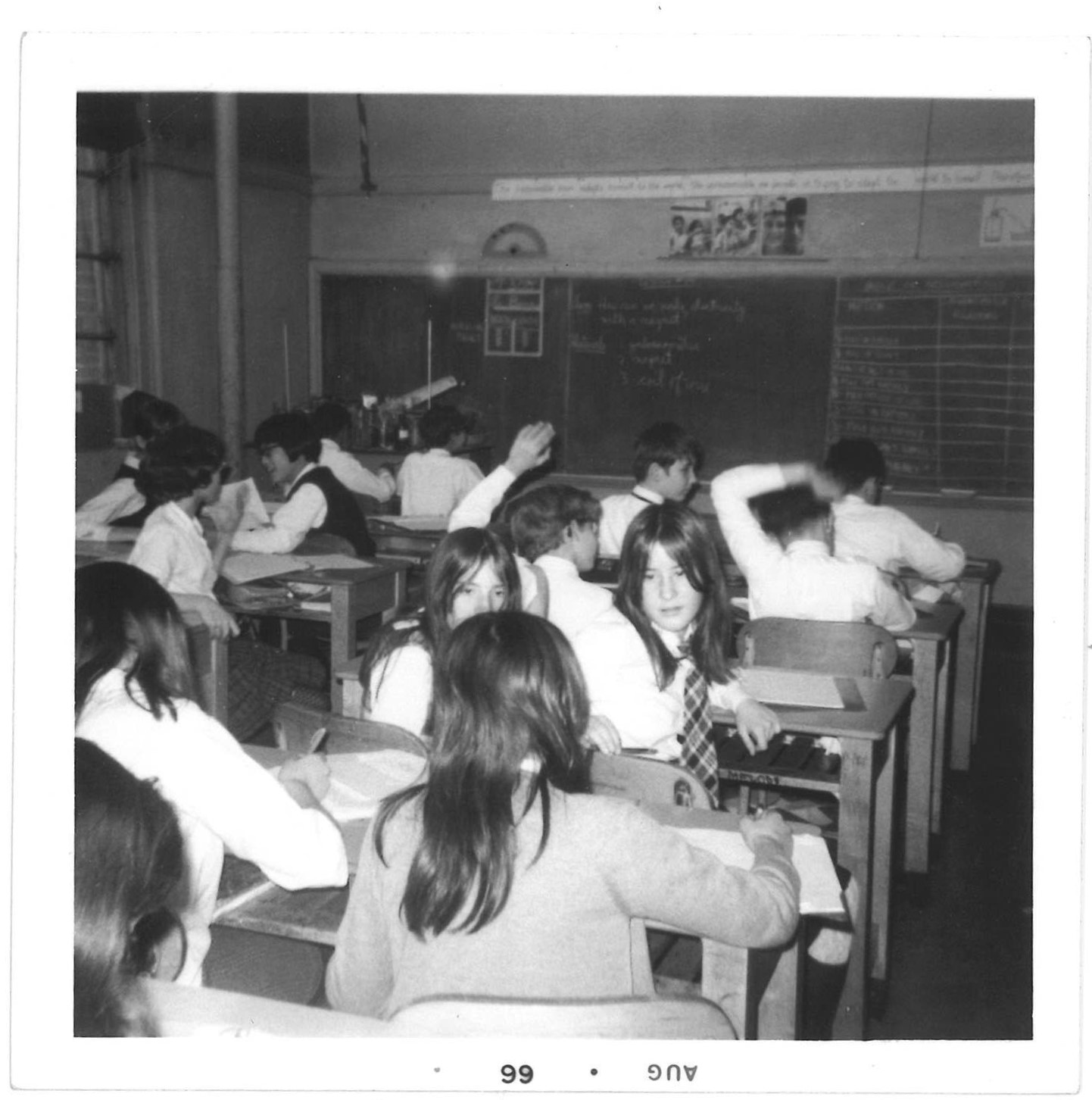 Students in Classroom at Junior High School 3, Grove and Hudson Streets ...