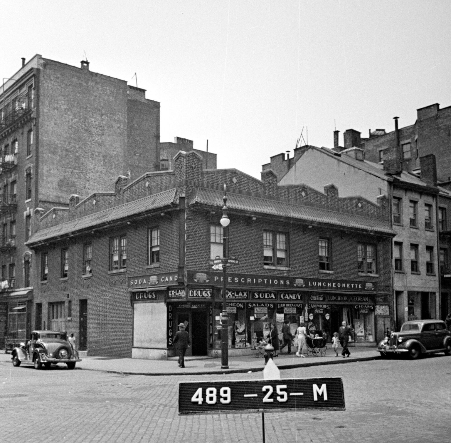 182-184, 186 and 188 Spring Street (l. to r.), 1940s Tax Photo. 182-184 ...